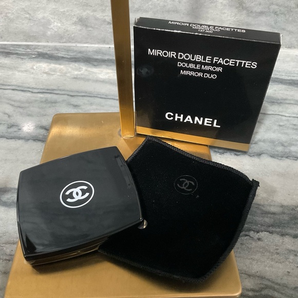 Accessories | Chanel Black Miroir Double Facettes | Poshmark
